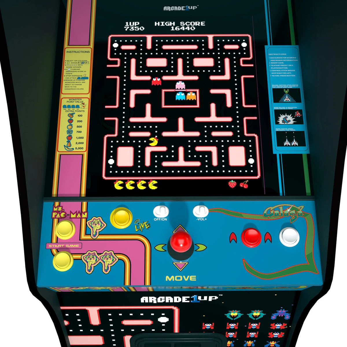 Arcade1Up Ms. PAC-MAN & GALAGA Class of '81 Deluxe Arcade Game with W ...