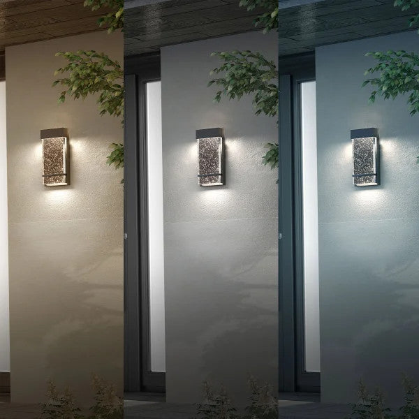 Artika Skyler Integrated LED CCT Wall Light, Skyler Bubble Glass Scon ...