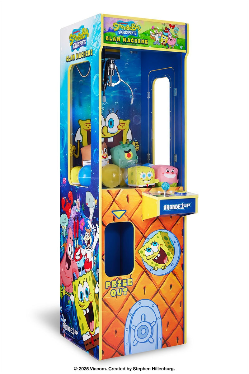 NEW Arcade1Up Full-Size Claw Machine Arcade Spongebob Squarepants ...