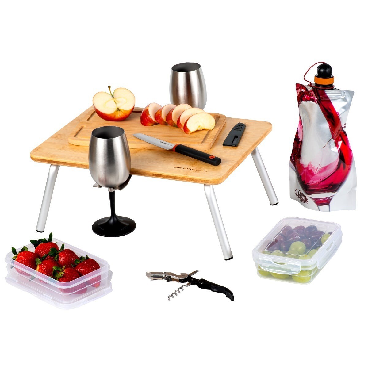 GSI Outdoors Table for Two Picnic Set with Zippered Carry Bag ...