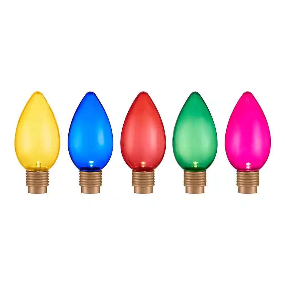 12 In. Multi-Colored Giant C9 LED Pathway Lights (10-Pack) – AiHomeCamera
