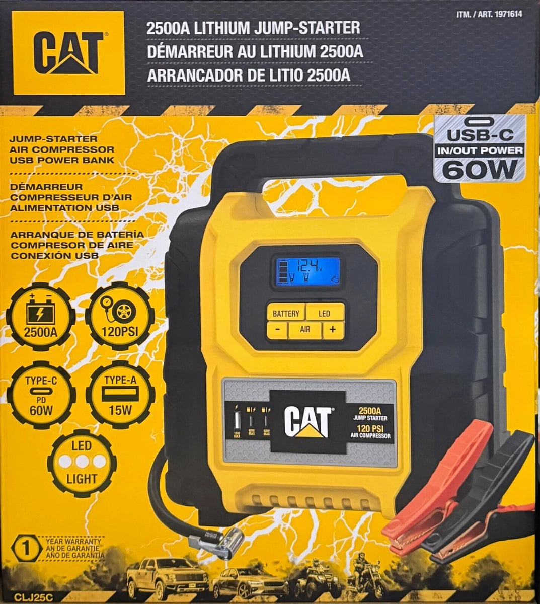CAT 2500A 4-in-1 Lithium Power Station – Jump Starter Air Compressor ...