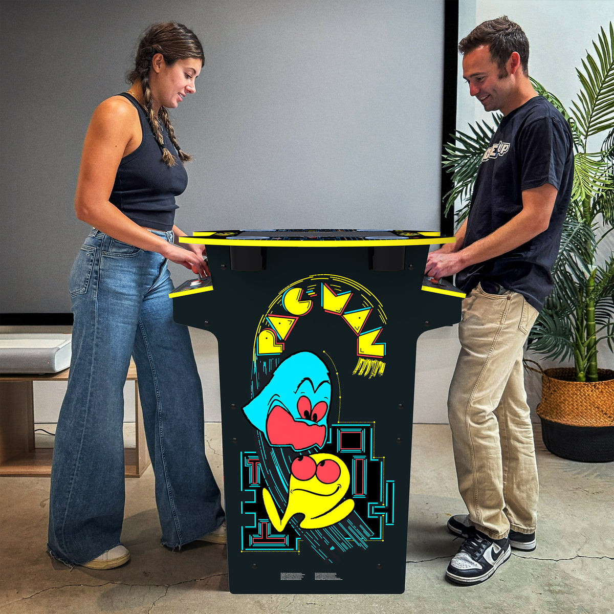 Arcade1Up PAC-MAN Pub Table Arcade Machine – 12 Classic Games, Light ...